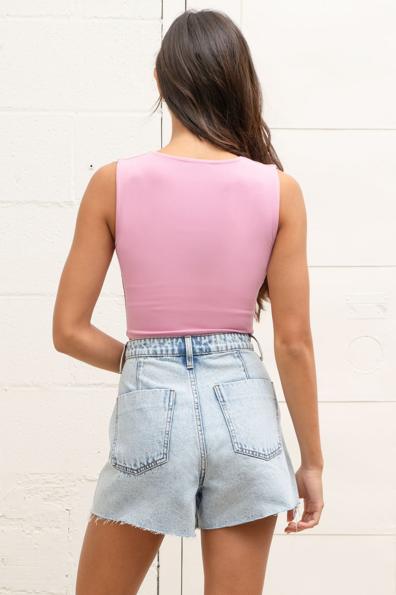 HLB Reversible Ribbed Crop Tank - Pink – Hello Lovely Boutique Nebraska