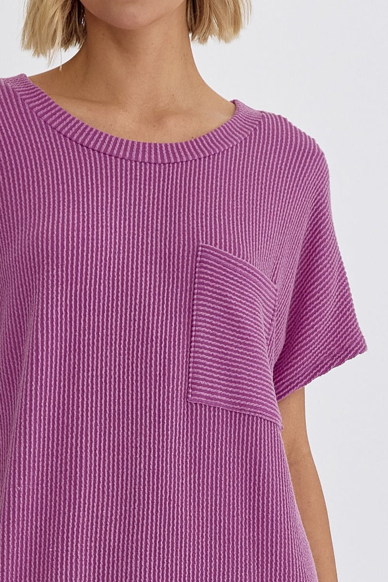 HLB Ribbed Dress - Amythest – Hello Lovely Boutique Nebraska